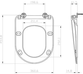 Ravak X01795 - Záchodové prkénko SoftClose CHROME černá