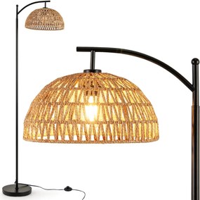 Costway Stojací lampa 160 cm se závěsným stínidlem a nožním spínačem Stojací