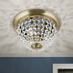 Orion DLU 1840/35-Křišťálové str. svítidlo PLAFOND 3xE27/40W/230V pr.35 cm bronz