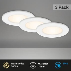 SADA 3x LED Koupelnové podhledové svítidlo LED/6W/230V 3000K IP44 bílá