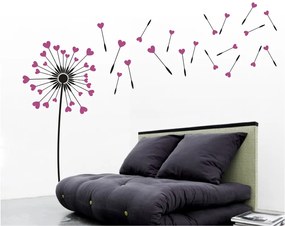 WALLVINIL Samolepky na zeď - Pampeliška 2012 Barva: Růžová světlá, Velikost: 120x50 cm, Pravá / Levá: LEVÁ (rostlina je nakloněna doleva)