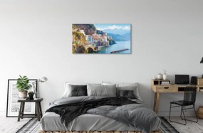 Obrazy na plátně Itálie pobřeží mořské stavby 140x70 cm