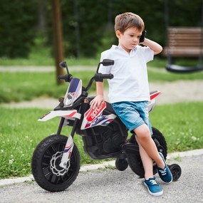 AIYAPLAY dětská elektrická motorka, 12V dětská motorka s hudbou, 6 km/h dětské vozidlo s odnímatelnými tréninkovými koly, 12palcové plastové pneumati…