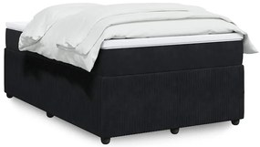 Box spring postel s matrací černá 120 x 190 cm samet 3285628