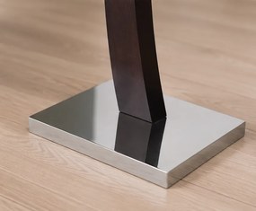 věšák, němý sluha, odkládací polička, ohýbané dřevo/ocel, 117x32x20 cm, wenge/chrom, Halmar WU-13