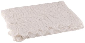 Bílý bavlněný krajkový ubrus Lace white - 200*135cm