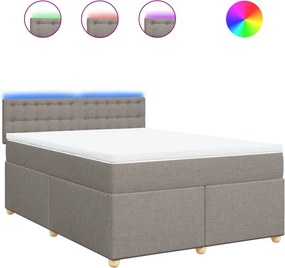 Box spring postel s matrací taupe 140x200 cm textil 3289021