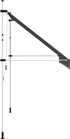 Ručně zatahovací markýza 350 cm antracitová 143691