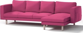 Potah na pohovku IKEA Norsborg 4-místná se šezlongem barva růžová látka pletený vzor