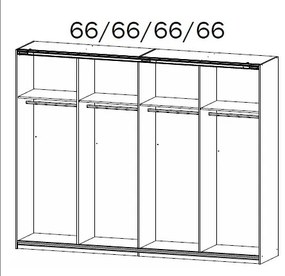 Šatní skříň Syncrono, 271 cm, dub artisan/zrcadlo