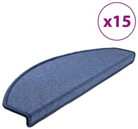 vidaXL Marketos 15 ks Nášlapy na schody modré 65 x 24 x 4 cm