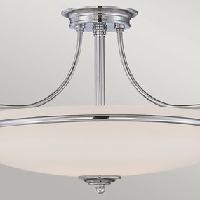 Stropní retro svítidlo Elstead Griffin SFM-C chrom