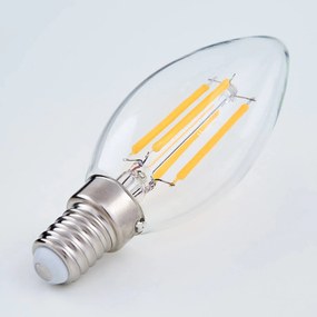 E14 LED svíčka žárovka filament 4W, 470 lm, 2700 K