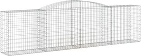 Klenutý gabionový koš 400 x 50 x 100/120 cm pozinkované železo 153535