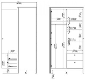 Tvilum Šatní skříň Real 658 černá