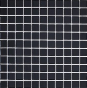 Skleněná mozaika Premium Mosaic černá 30x30 cm lesk MOS25BK