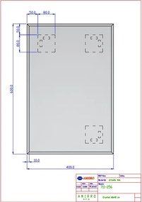 Zrcadlo na zeď do pokoje do ložnice do předsíně a na chodbu do koupelny nalepovací CRYSTAL 40 x 60 cm s fazetou 10 mm 711-256