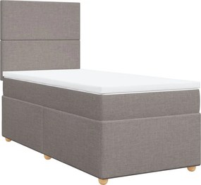 Box spring postel s matrací taupe 90x190 cm textil 3293432
