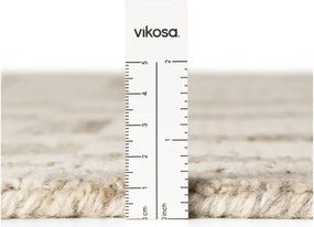 Krémový ručně tkaný vlněný koberec 80x150 cm Boho 1.0 Linara – Vikosa