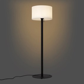 Moderní venkovní stojací lampa černá s bílým stínidlem IP44 - Mississippi