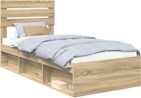 Rám postele s čelo Sonoma 90 x 190 cm Masivní borové dřevo 3411465
