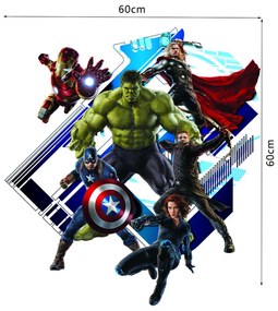 Samolepka na zeď "Avengers 2" 60x60 cm