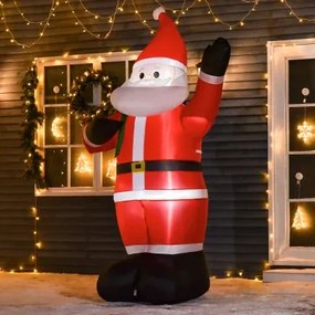 HOMCOM Nafukovací vánoční dekorace Santa Claus 2,4 m