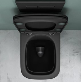design závěsný klozet DOPORRO DZ112 WC - BLACK - soft close