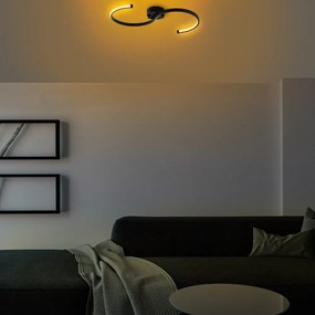 Černé LED stropní svítidlo 25x10 cm Es – Opviq lights