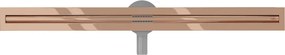 Mexen Flat 360° Slim otočný liniový odtok 90 cm, růžové zlato - 1641090