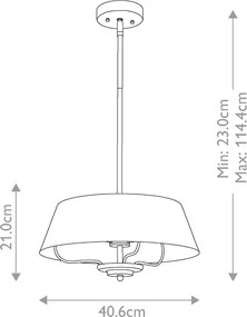 Retro světlo nad stůl Elstead LUELLA BNB 3xE14