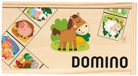 _Ostatní 1_ DŘEVO Hra Domino obrázkové zvířátka 28 kamenů *SPOLEČENSKÉ HRY* 90093
