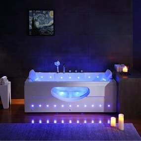 BPS-koupelny Hydromasážní vana HYD-IR933A-WH 150x84 BÍLÁ s ohřevem vody