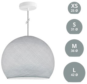 creative cables Závěsná lampa se stínidlem kupole z PE vlákna, polyester Barva: Zelená, Průměr: L - Ø 42 Cm