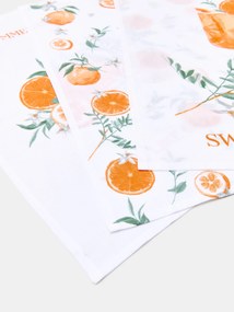 Sinsay - Sada kuchyňských utěrek s motivem pomerančů 3 pack - oranžová