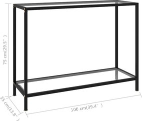 Konzolový stolek transparentní 100 x 35 x 75 cm tvrzené sklo 322835