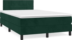 Box spring postel s matrací tmavě zelená 120 x 200 cm samet 3141296