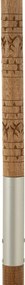 Černý boho slunečník s dřevěnou tyčí a střapci Lorie Wood - ∅ 140*250 cm