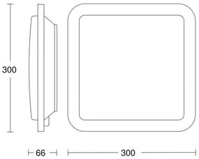 Steinel 052522 - LED Stropní svítidlo se senzorem RS LED/9,5W/230V