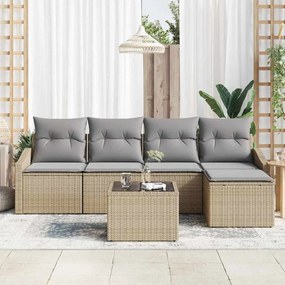 Set pohovek 6 ks Béžová polyratan 3346690