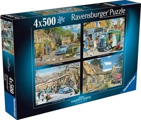 Ravensburger Puzzle Happy Days č. 9: Vesnický život / 4x500 dílků / od