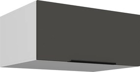 ARIA po | horní skříňka 80 NAGU-36 1F výklopná | 80 cm | HLUBOKÁ | ANTI FINGERPRINT povrch | bílá/šedá grafit