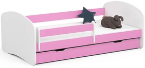 Dětská postel SMILE 180x90 bílá/růžová