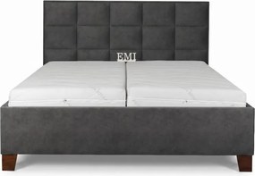 Postel čalouněná MONRA + lamelový rošt + matrace EMI
