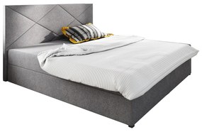 Manželská postel Boxspring 140 cm Fade 4 (šedá) (s matrací a úložným prostorem). 1046518