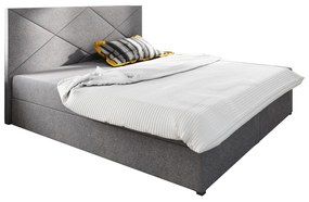 Manželská postel Boxspring 180 cm Fade 4 Comfort (šedá) (s matrací a úložným prostorem). 1055910