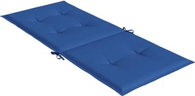 Podušky na židli vysoké opěradlo 4ks královsky modré 120x50x3cm 314117
