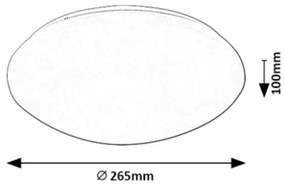 Rabalux 71132 - LED Stropní svítidlo se senzorem LUCAS LED/12W/230V IP44 4000K