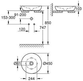 Grohe Essence Umyvadlová mísa 45 cm s PureGuard, alpská bílá 3960900H