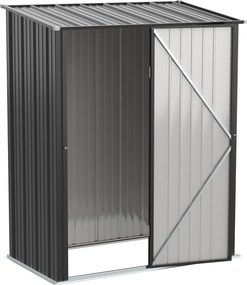 Outsunny zahradní přístřešek 1,34 m² Uzamykatelný zahradní přístřešek se střechou z pozinkované oceli, 161,5x94,5x196cm, černý